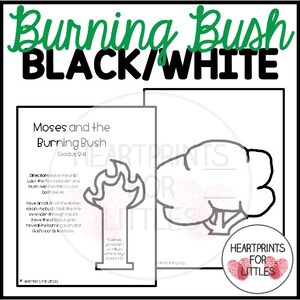 Moses and the Burning Bush Bible Craft for Kids Sunday School - Etsy