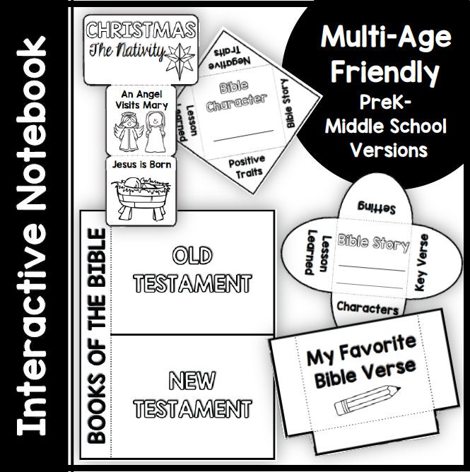 Bible Interactive Notebook for Multi-ages Sunday School - Etsy