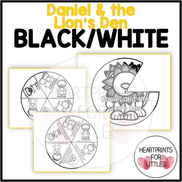 Daniel and the Lion's Den Bible Story Wheel Daniel 6 - Etsy