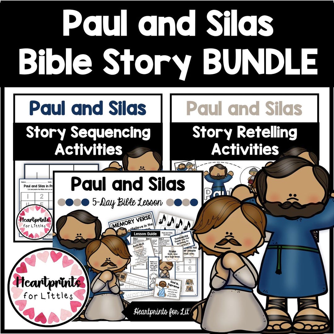 Paul and Silas Bible Story Activities Bundle (digital Download) - Etsy ...