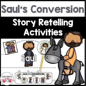 Saul's Conversion Bible Story Bundle, 5-day Bible Lesson, Sequencing ...