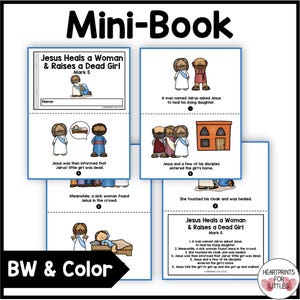 Jesus Heals a Woman and Raises a Dead Girl Bible Story Sequencing ...