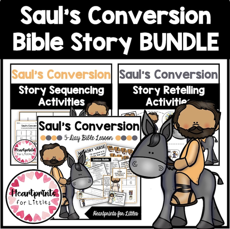 Saul's Conversion Bible Story Bundle, Bible Story Activities, 1 FREE ...