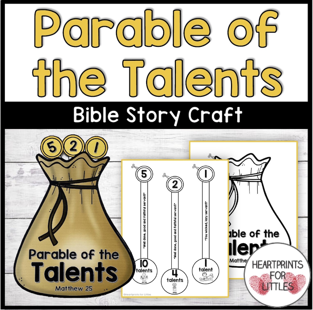 Parable of the Talents Bible Craft, Sunday School Activity and Craft ...