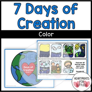 7 Days of Creation Bible Craft, Sunday School Activity and Craft ...