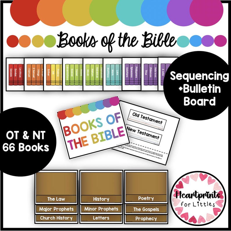 Books of the Bible Bundle, Christian Learning Resources, Sunday School ...