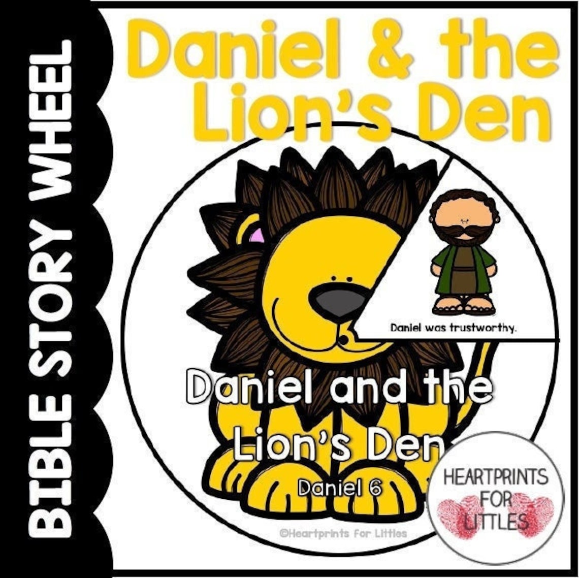 Daniel and the Lion's Den Bible Story Wheel Daniel 6 - Etsy