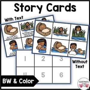 Moses Bible Story Sequencing Activities for Kids, Moses Mini Books ...