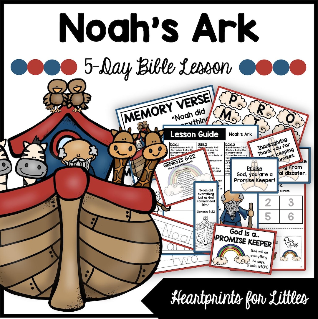 Noah's Ark Bible Lesson, Genesis 6-9, Homeschool & Sunday School ...