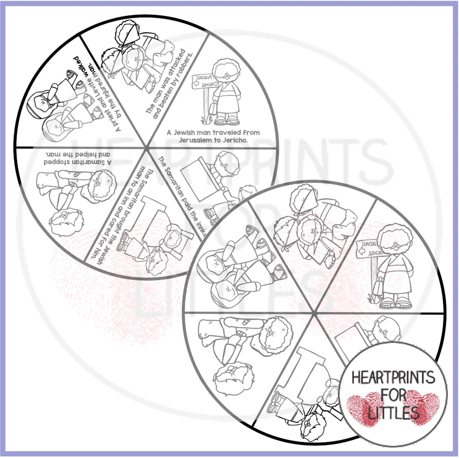 The Good Samaritan Bible Story Wheel, Sunday School Craft (digital ...