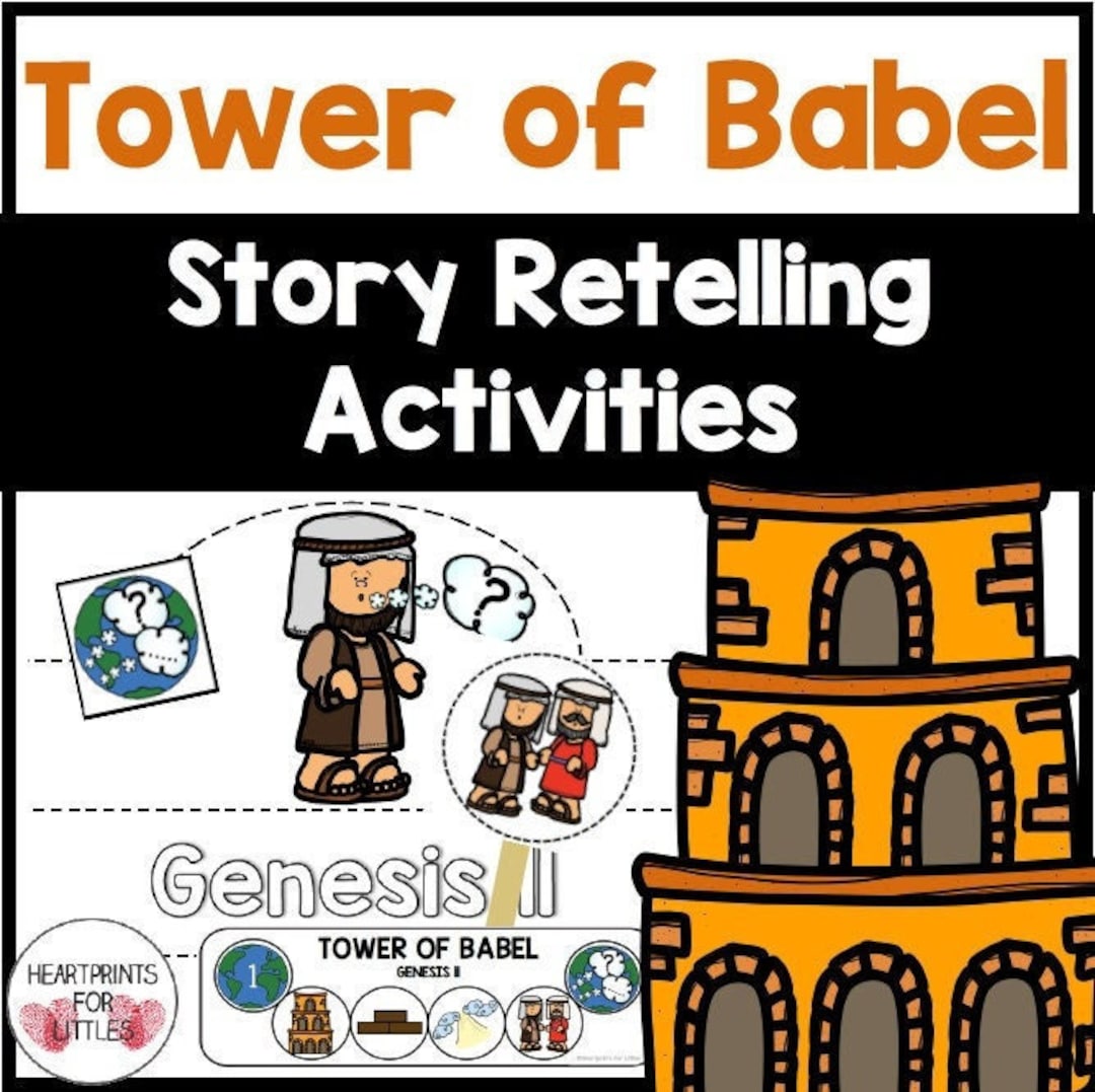 Tower of Babel Bible Story Retelling Activities for Kids, Homeschool ...