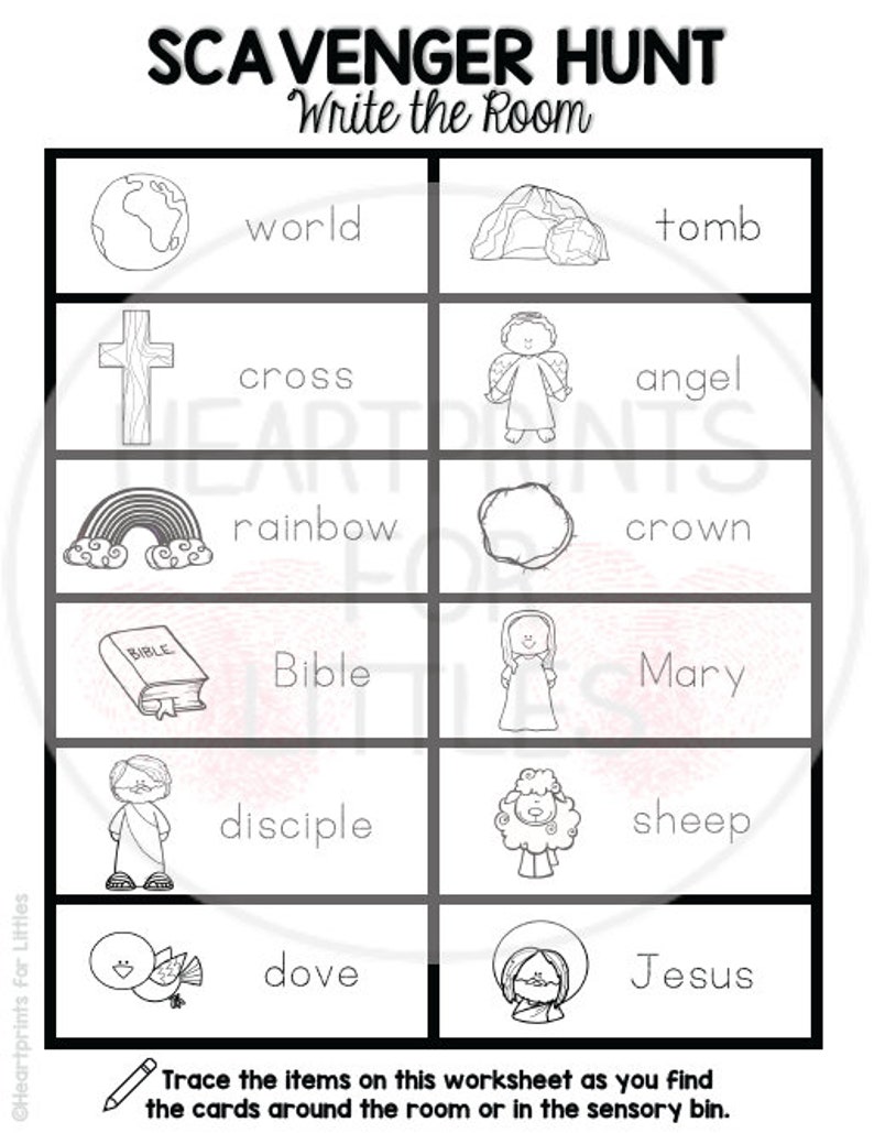 Bible Scavenger Hunt Game, Sunday School Game and Activity (digital ...