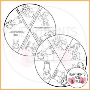 Saul's Conversion Bible Story Wheel Craft: Acts 9 Activity (digital ...