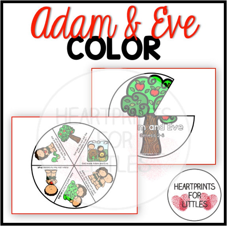 Adam and Eve Bible Story Wheel Garden of Eden Bible Story - Etsy