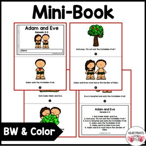 Adam and Eve Bible Story Sequencing Activities for Kids, Homeschool ...