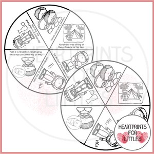 Abraham and Sarah Bible Story Wheel, Genesis 18 and 21, Bible Craft ...