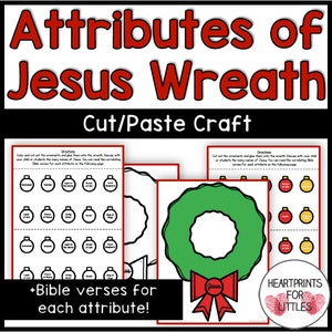 Attributes of Jesus Christmas Wreath, Bible Craft (digital Download) - Etsy