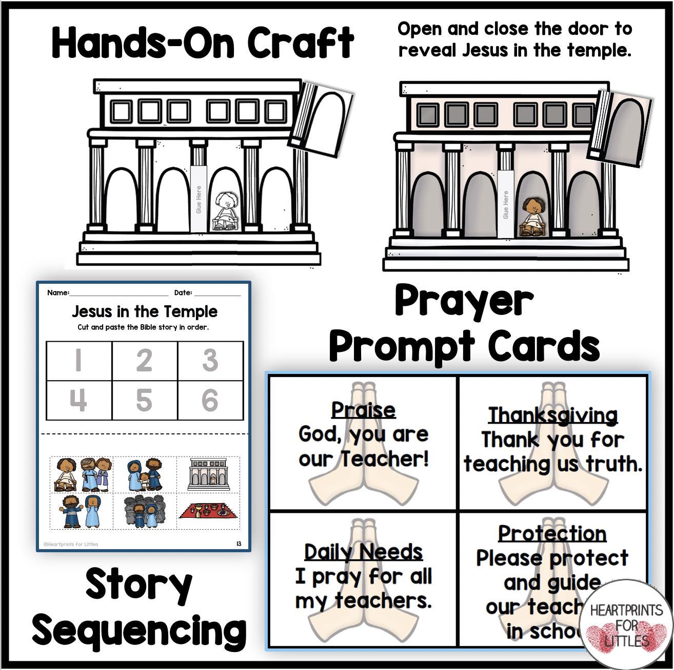 Jesus in the Temple Bible Lesson, Homeschool & Sunday School Activities ...