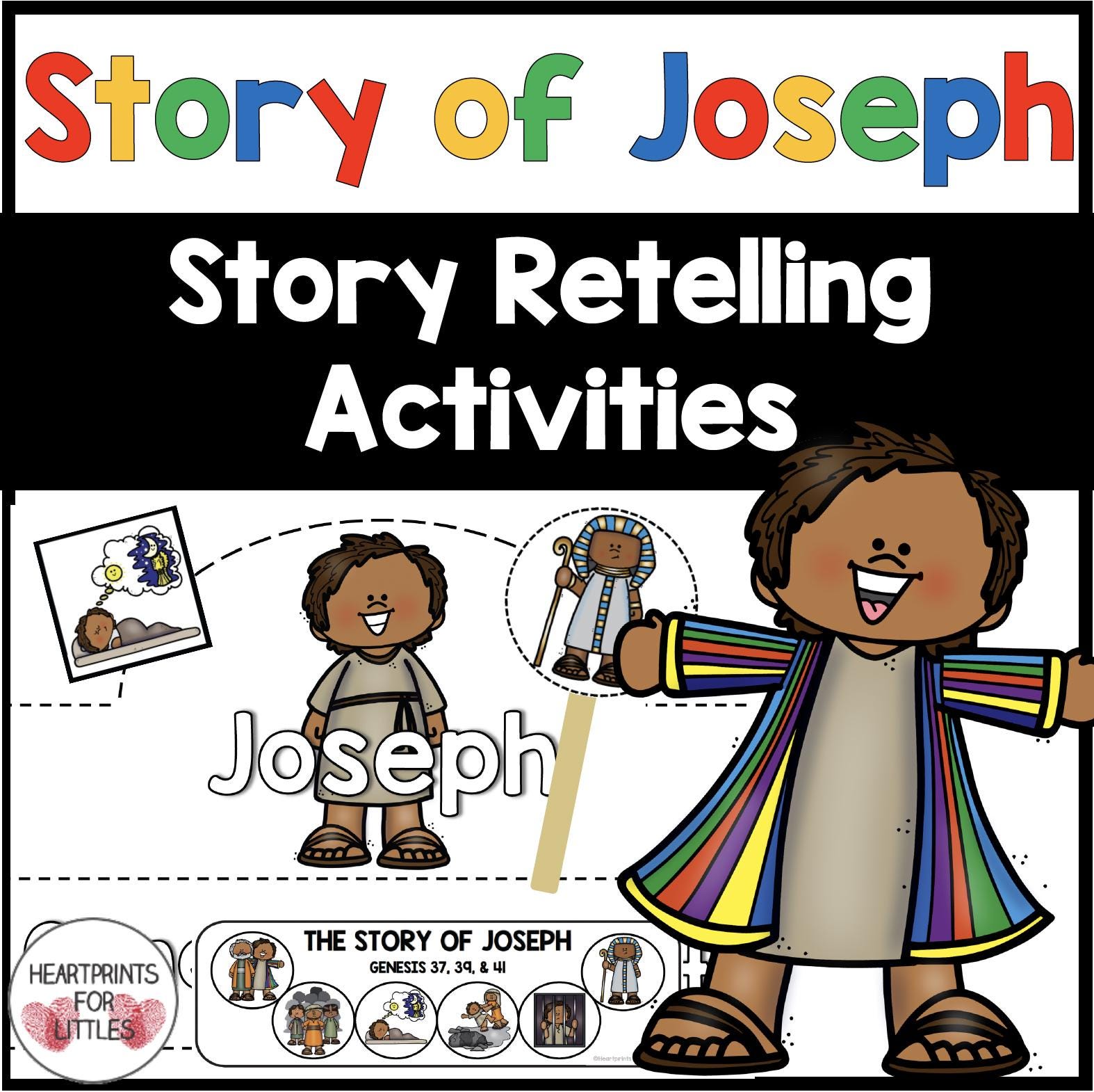 Joseph Bible Story For Kids Bible Activity Book For Kids Ages 4 8:
