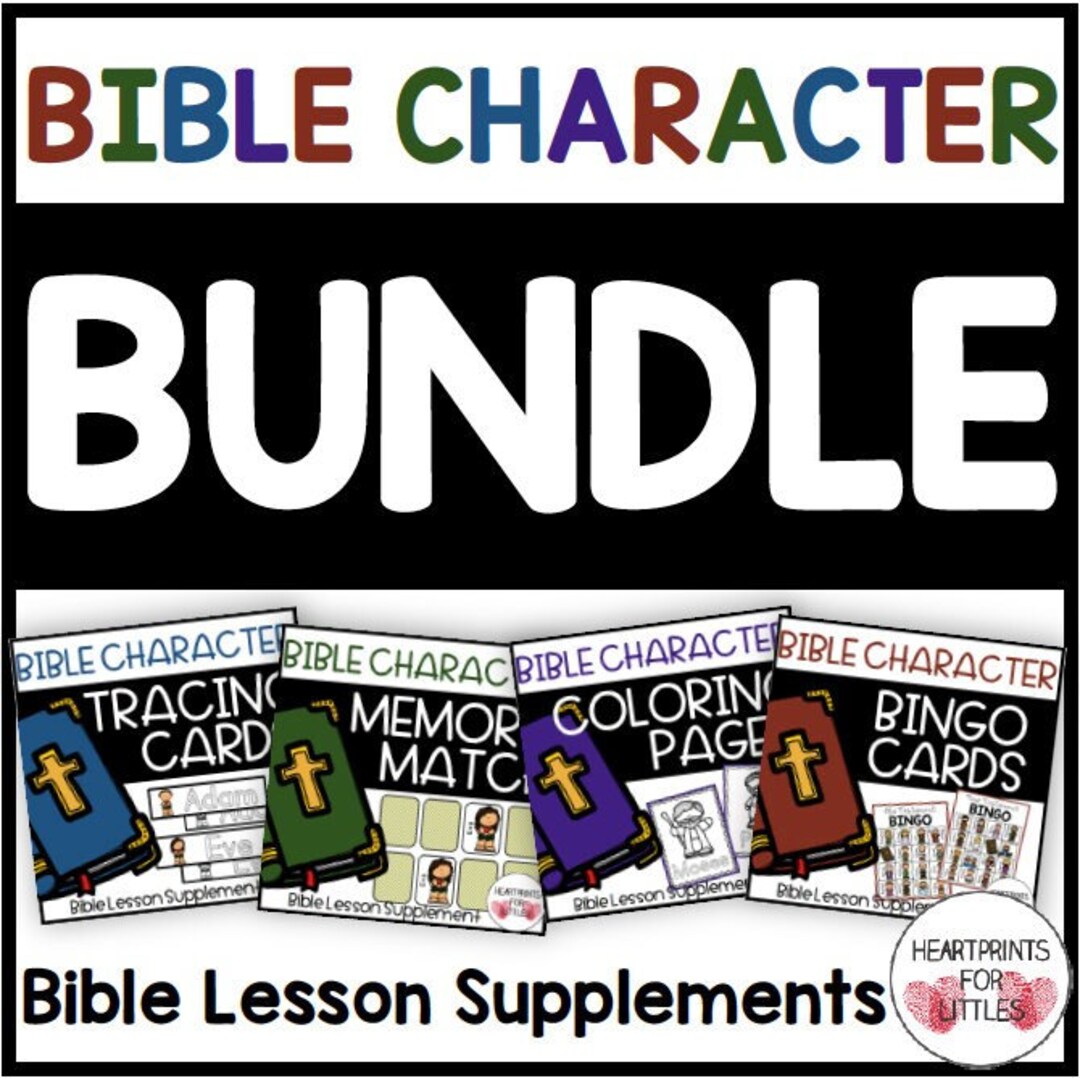 Bible Character Activity Bundle, Bible Lesson Supplements, Homeschool ...