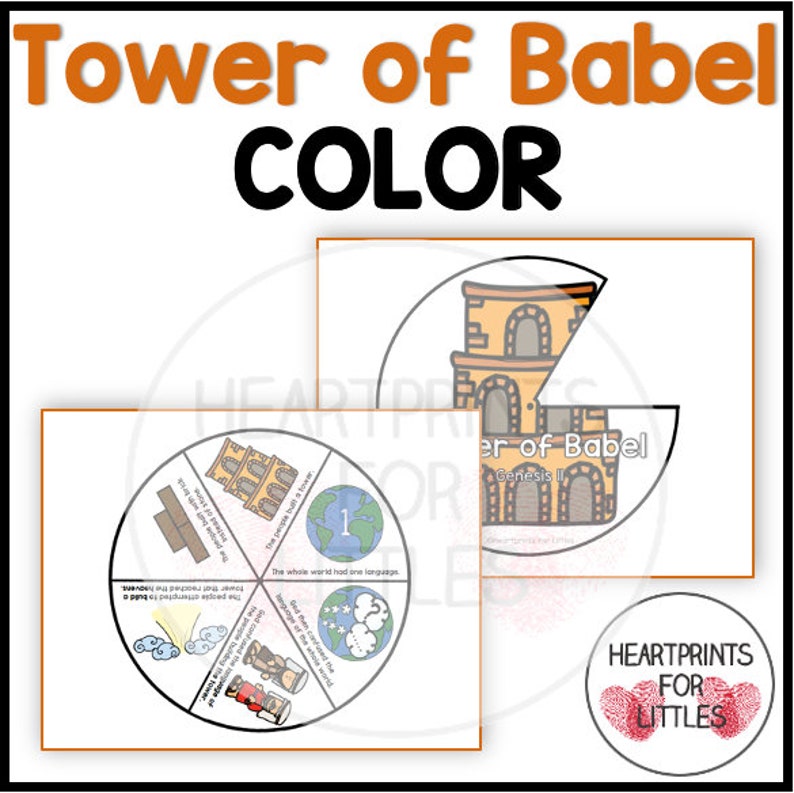Tower of Babel Bible Story Wheel Genesis 11 Bible Story - Etsy