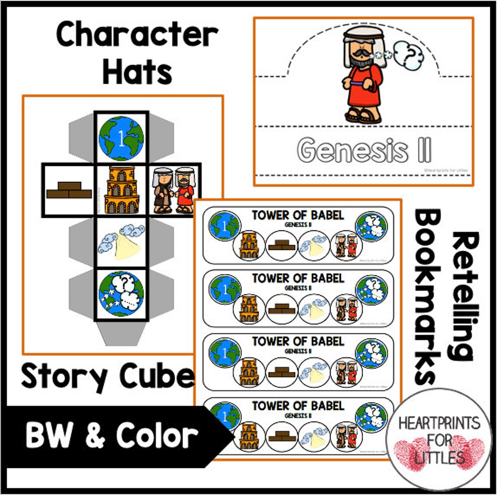 Tower of Babel Bible Story Retelling Activities (digital Download) - Etsy