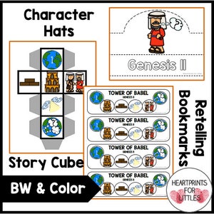 Tower of Babel Bible Story Retelling Activities (digital Download) - Etsy