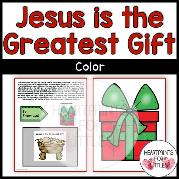 Jesus is the Greatest Gift Craft Christmas Bible Craft Birth - Etsy