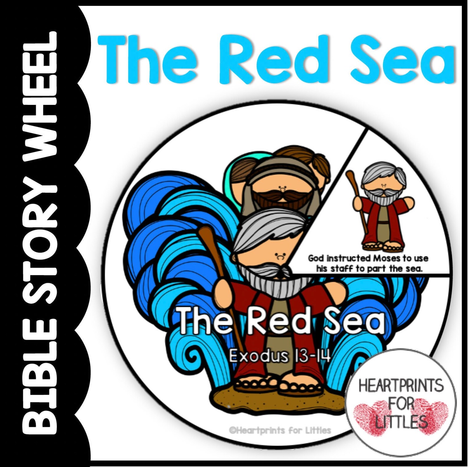 Moses and the Red Sea Bible Story Wheel, Bible Craft, Sunday School ...