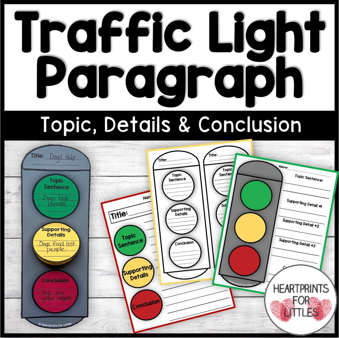 Traffic Light Paragraph Writing, Graphic Organizers & Craft (digital ...