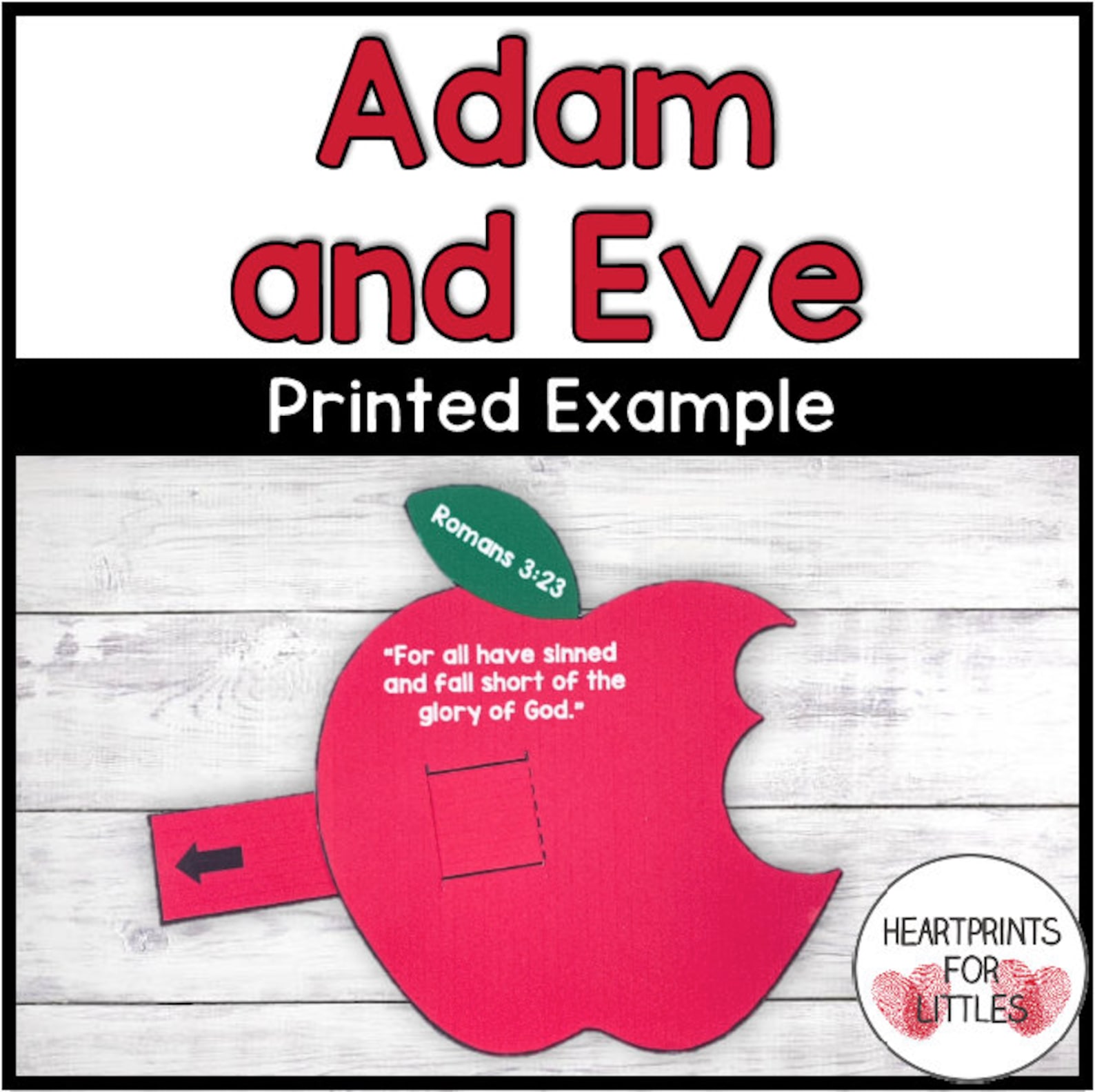 Adam and Eve Bible Craft, the Garden of Eden, Sunday School Activity ...