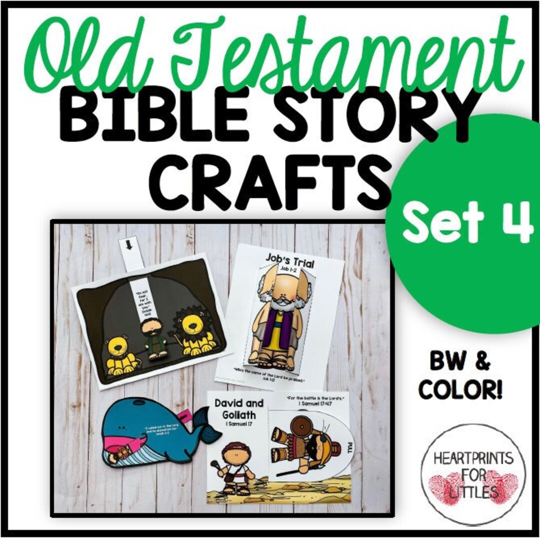 Old Testament Bible Story Crafts-set 4, Bible Crafts, Homeschool ...