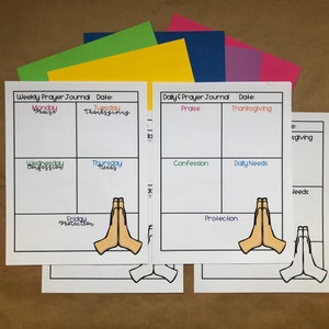Prayer Journal Templates for All Ages, Sunday School, Homeschool - Etsy