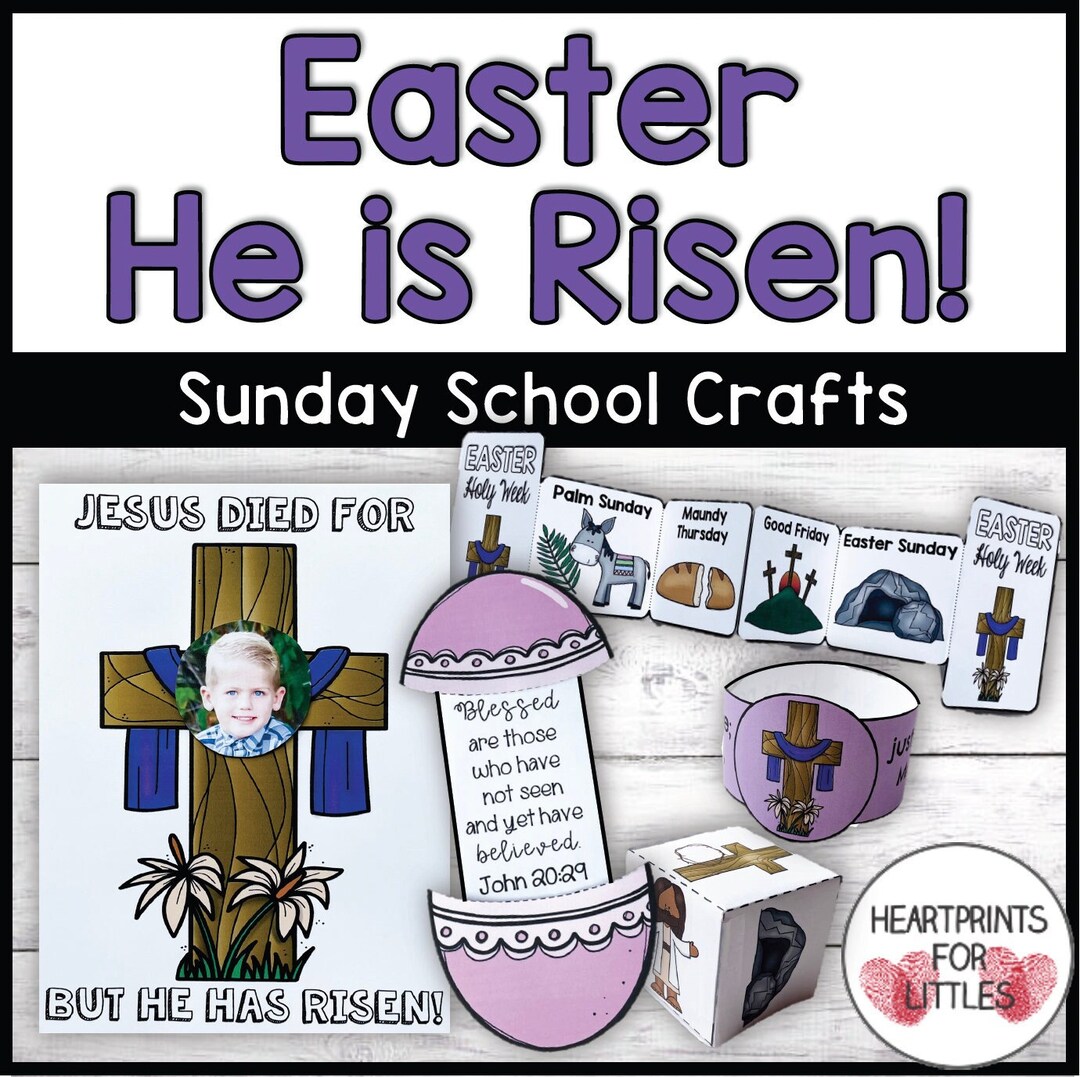 Easter Sunday School Crafts, Bible Verse Activities, Bracelets, Booklet ...