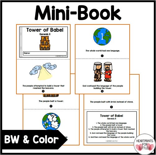 Tower of Babel Bible Story Sequencing Activities for Kids - Etsy