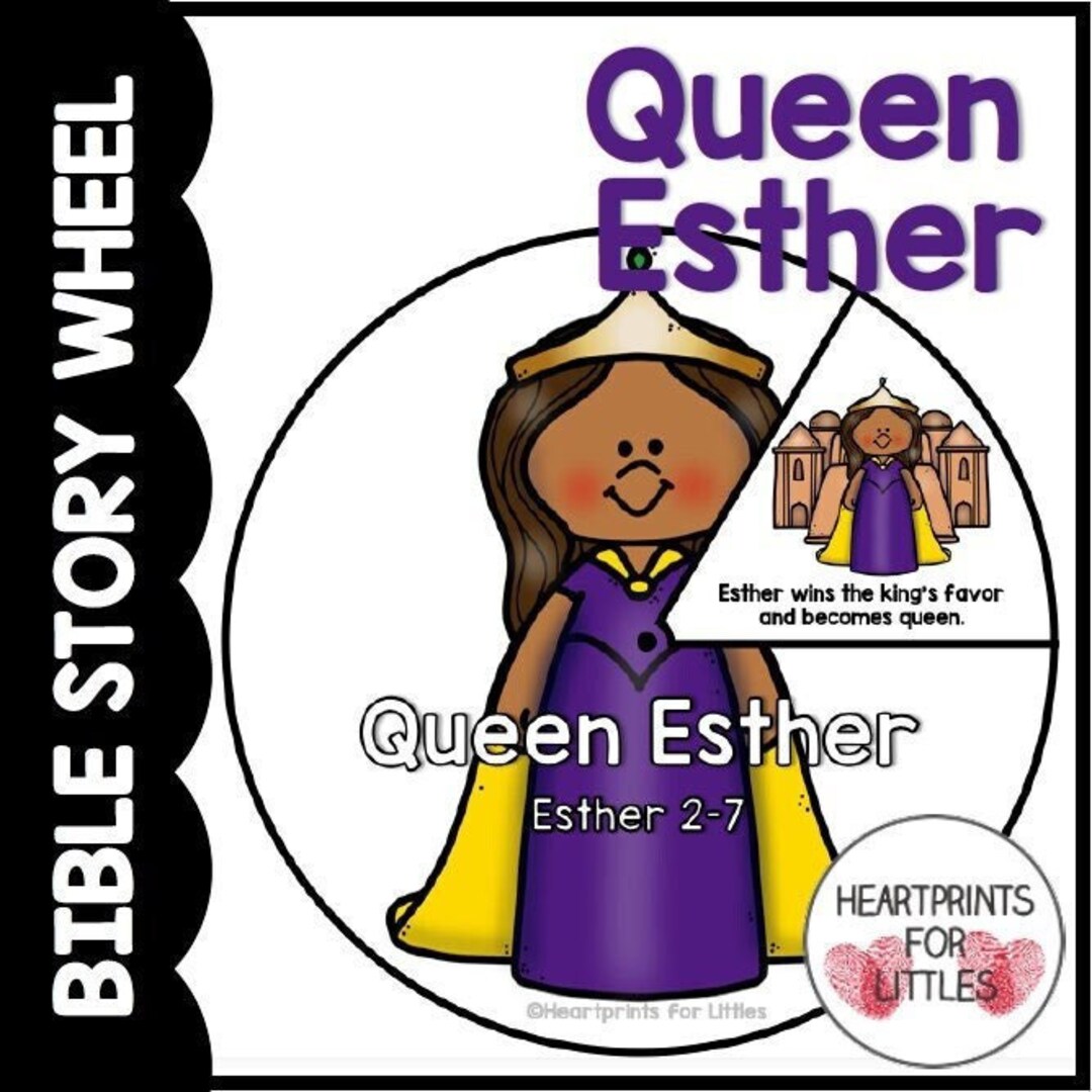Queen Esther Bible Story Wheel, Esther 2-7, Bible Story Craft, Sunday ...