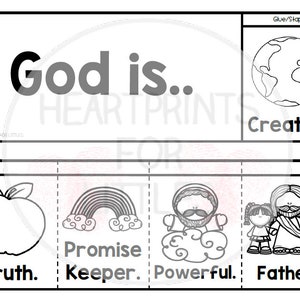 Attributes of God Flip Books, Sunday School, Christian Homeschool ...