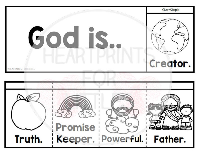 Attributes of God Flip Books, Sunday School, Christian Homeschool ...