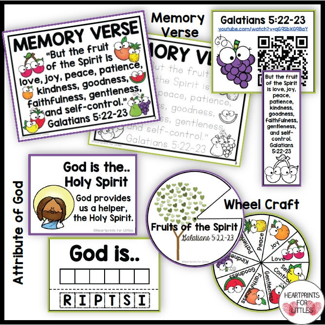 Fruits of the Spirit 9-day Bible Lesson Homeschool - Etsy