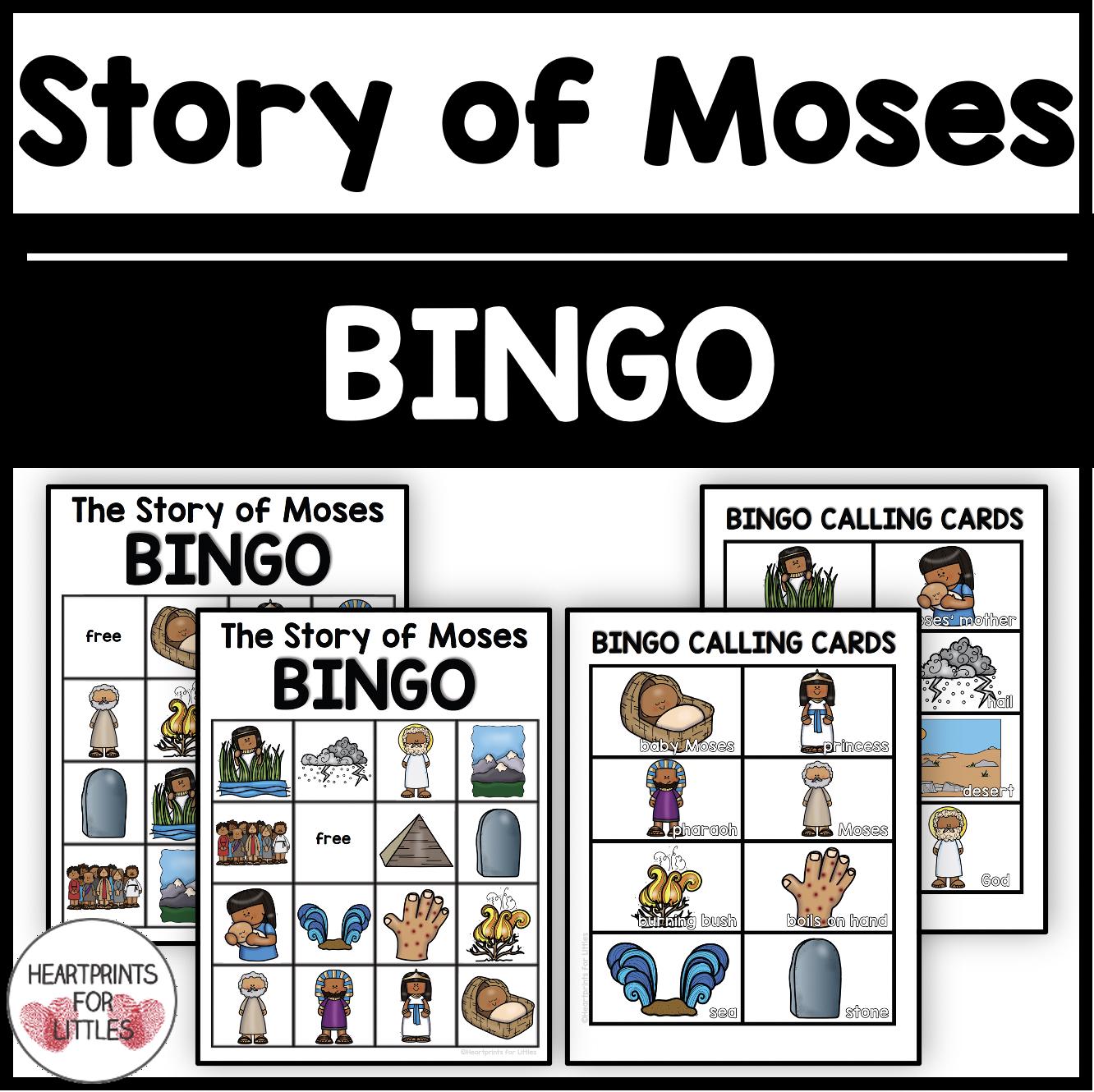 Moses Bible Story Games, Bingo, Memory Match, Scavenger Hunt & More ...