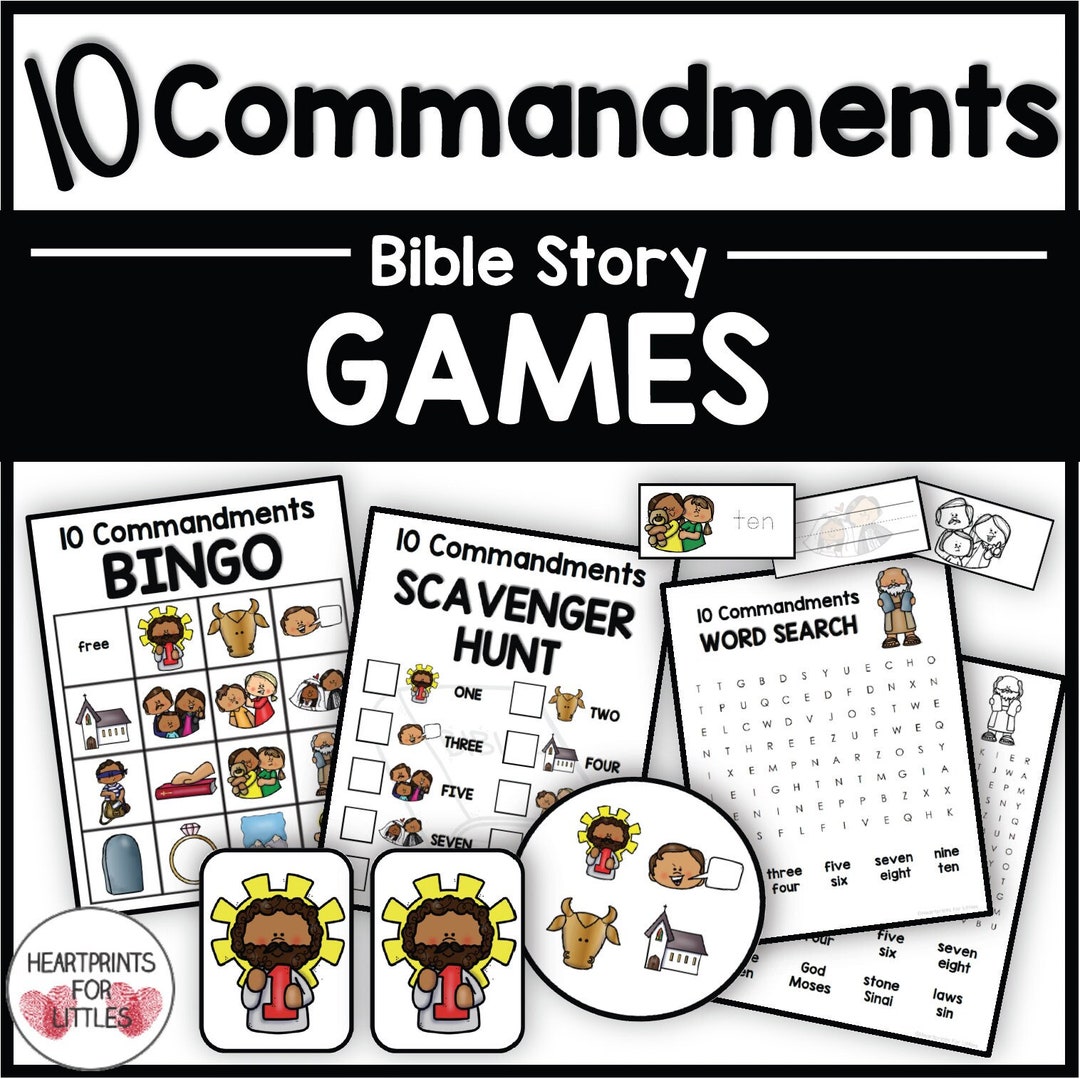 The 10 Commandments Bible Story Games, Bible Games, Sunday School Games ...