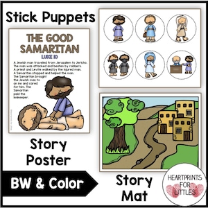 The Good Samaritan Bible Story Retelling Activities (digital Download ...