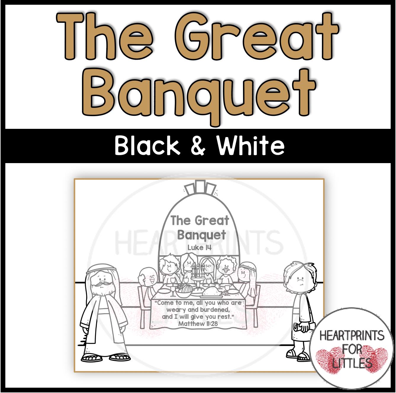 Great Banquet Bible Craft, Parable of Jesus, Sunday School (digital ...