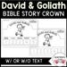 David and Goliath Bible Story Crown, Bible Headband, Sunday School ...