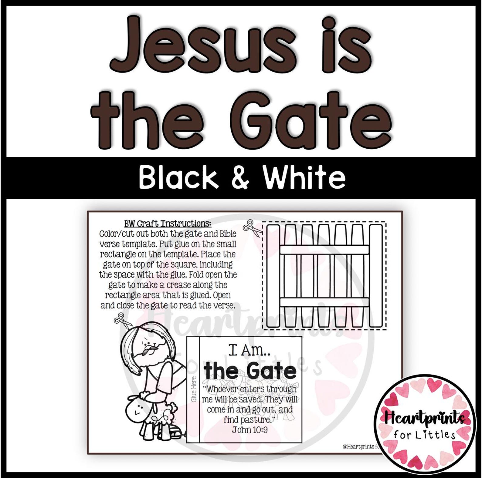 Jesus is the Gate Craft, Sunday School Activity (digital Download) - Etsy