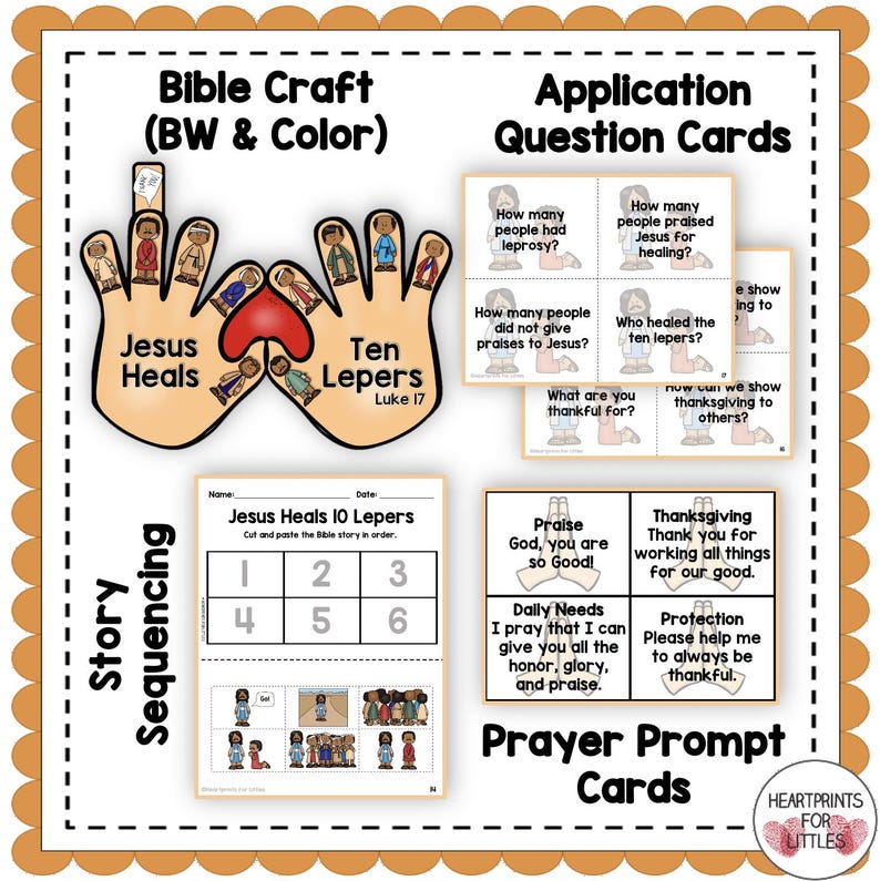 Thanksgiving Bible Lesson, Jesus Heals 10 Lepers Bible Lesson, Sunday ...