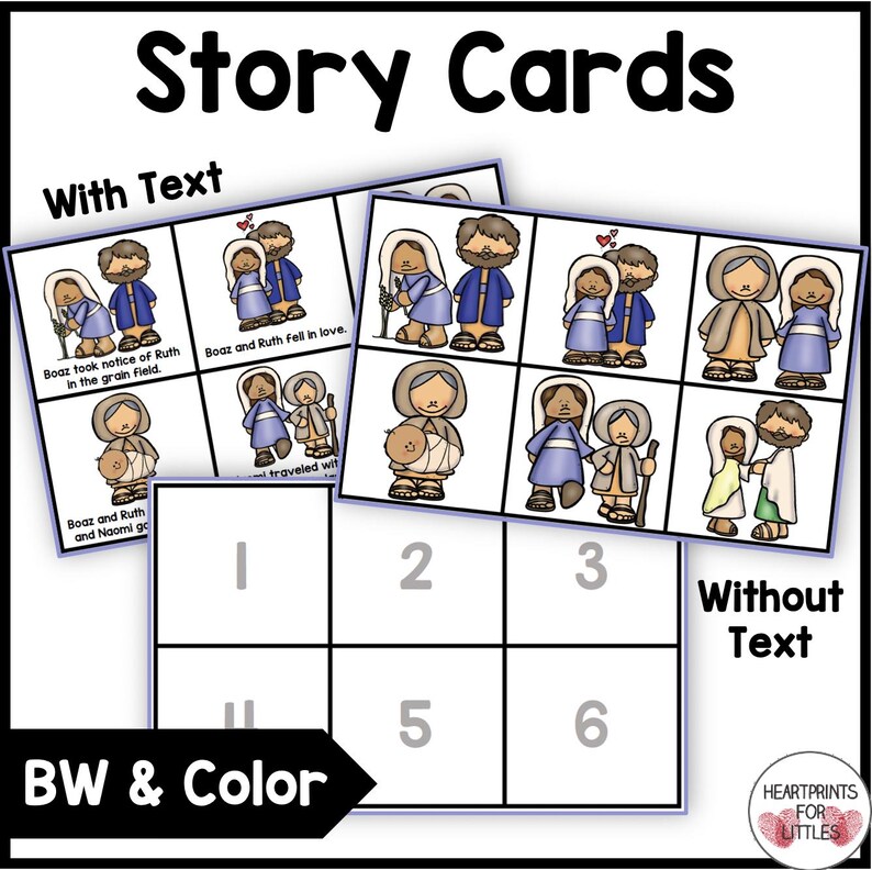 Ruth and Naomi Bible Story Sequencing Activities (digital Download) - Etsy