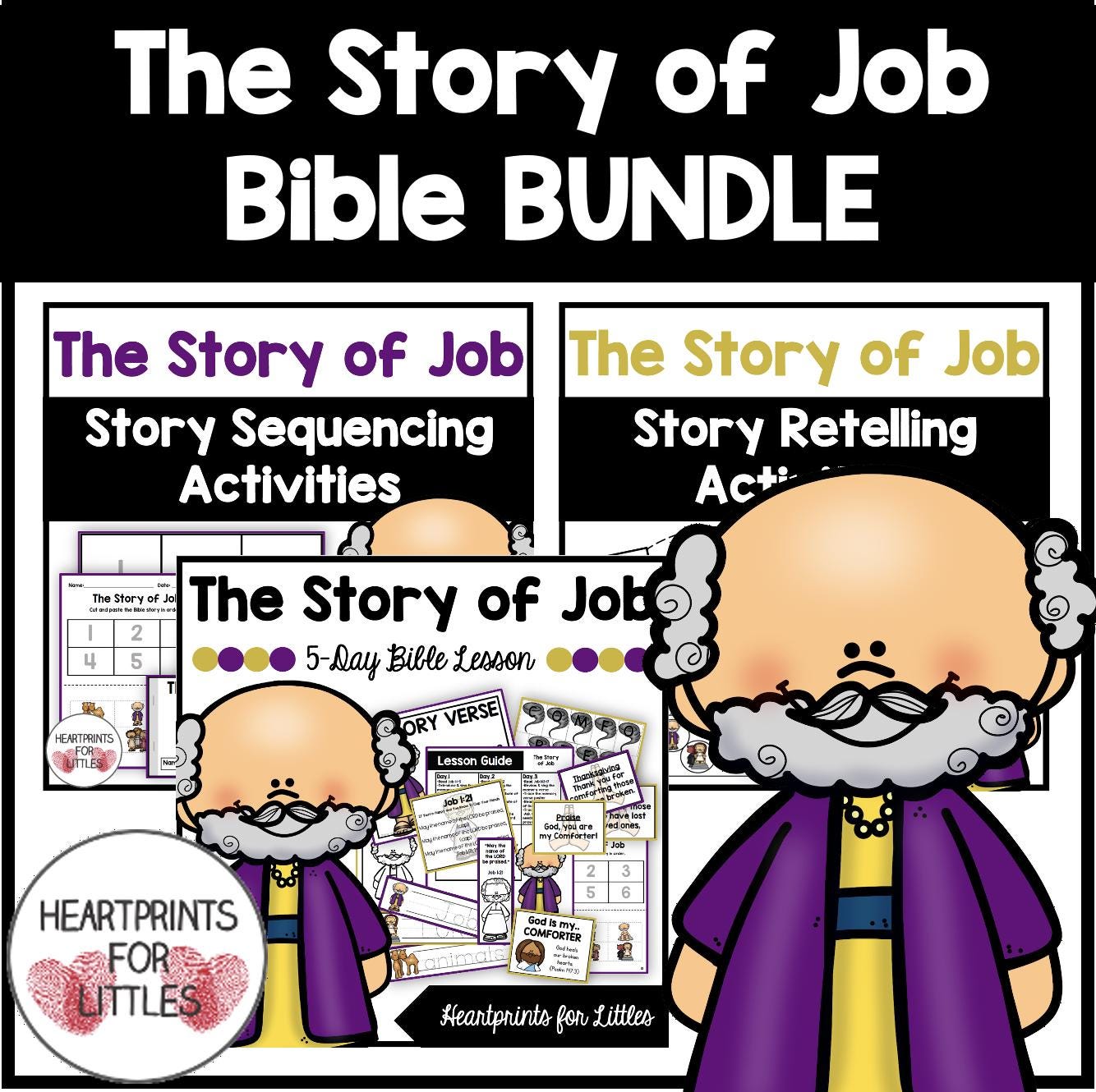 Story of Job Bible Bundle, Bible Story Activities, 1 FREE Product ...