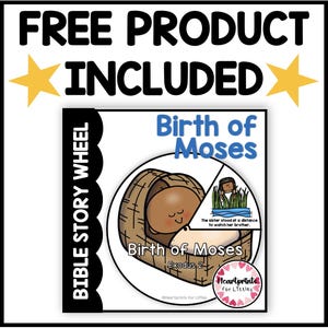 Birth of Moses Bible Story Bundle, Bible Story Activities, 1 FREE ...