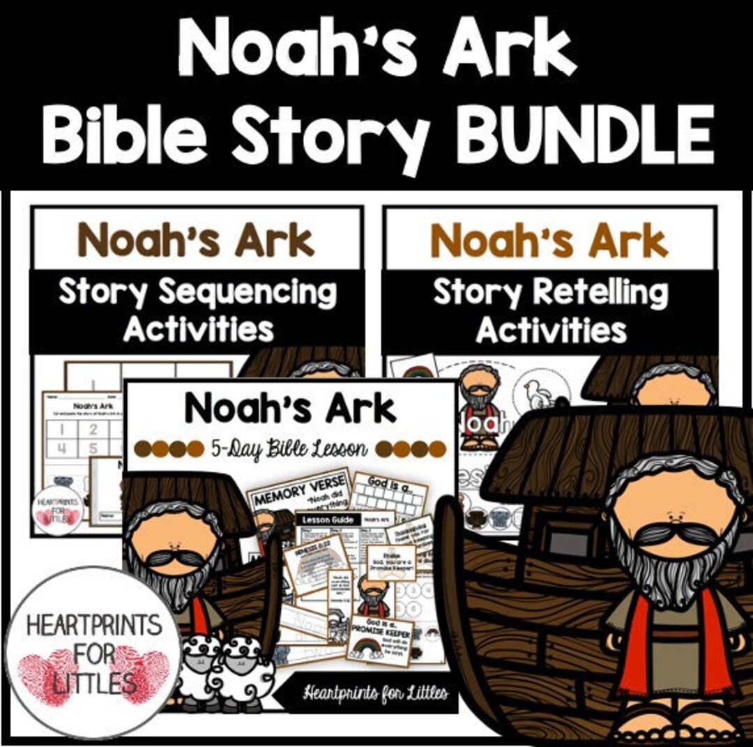 Noah's Ark Bible Story Bundle, 5-day Bible Lesson, Sequencing ...